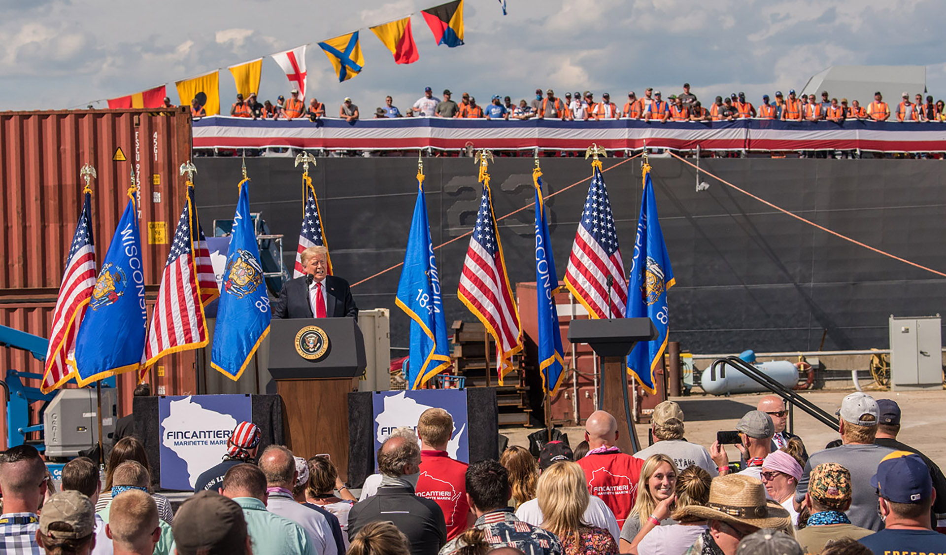 President Trump Visits Shipyard Where LM-led Team Builds U.S. Navy ...